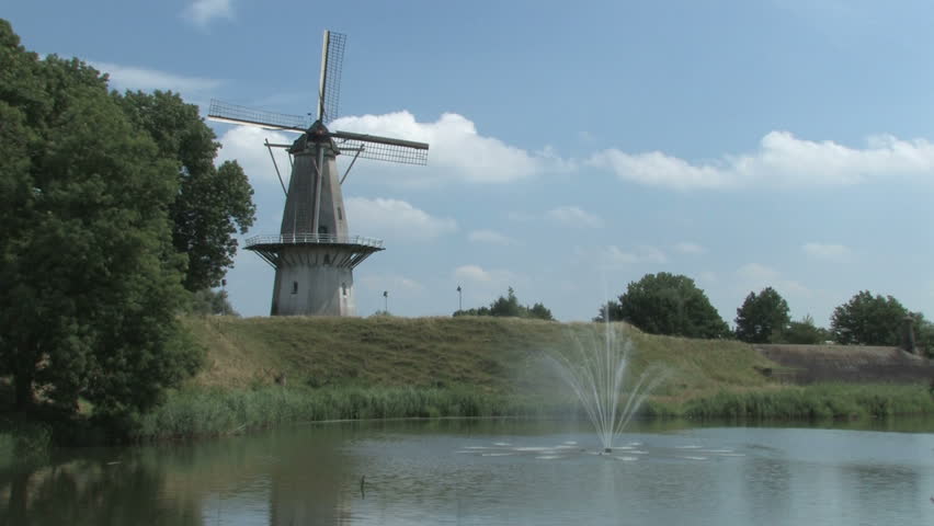 agriculture windmill water fountain Stock Footage Video (100% Royalty ...