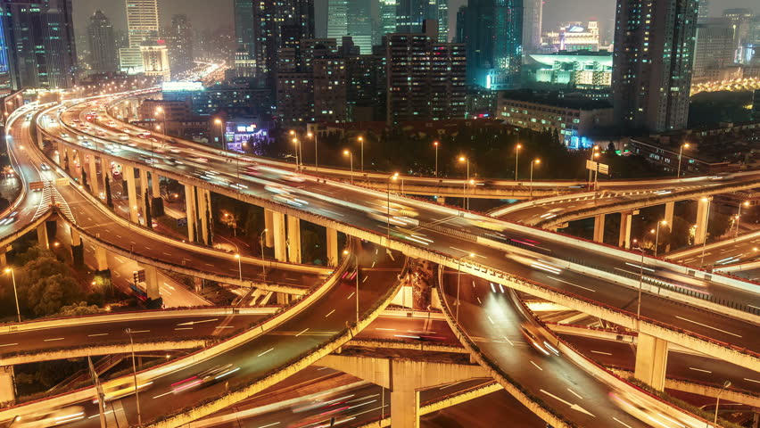 Complex Highways in Shanghai, China, Stock Footage Video (100% Royalty ...