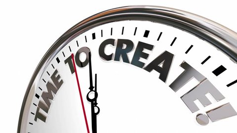 Time Create Build Imagine Develop Clock Stock Footage Video (100% ...