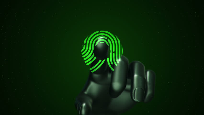 animation touching finger abstract human hand Stock Footage Video (100% ...