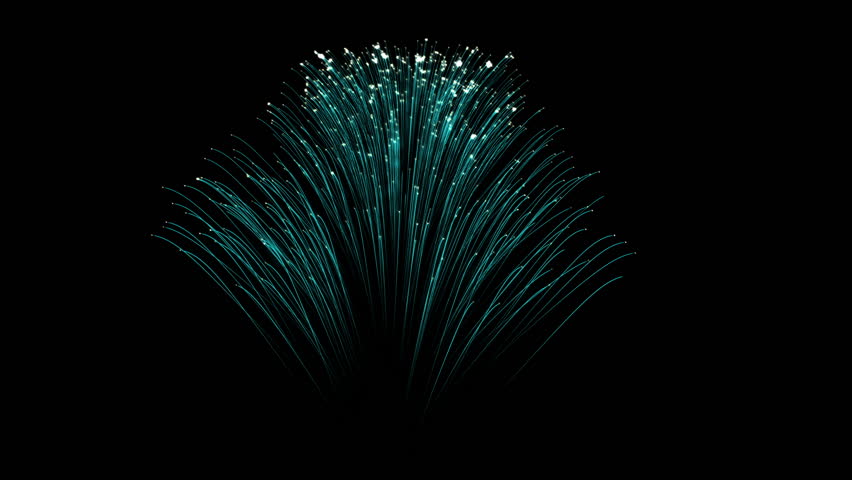 Spectacular Fireworks Show, Turquoise Linear Stock Footage Video (100% ...