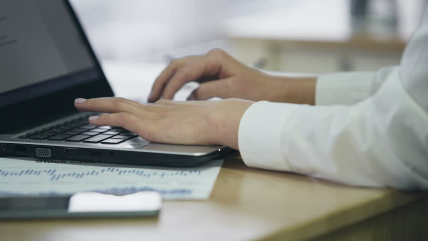 Woman Typing Email On Laptop, Stock Footage Video (100% Royalty-free ...