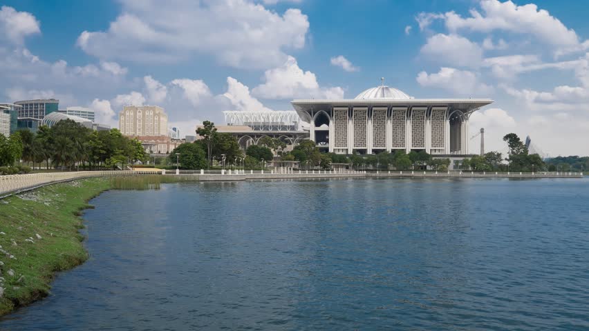 Time-lapse footage of Masjid Tuanku Zainal Abidin, Masjid Besi or Iron ...