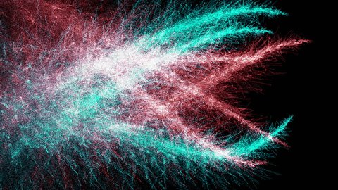 3d Rendering Particle Trails Particles Move Stock Footage Video (100% ...