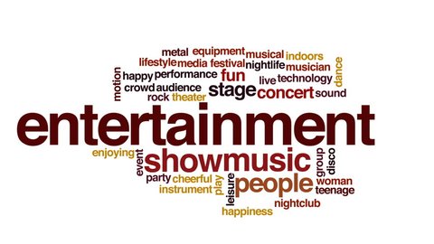 Entertainment Animated Word Cloud Stock Footage Video (100% Royalty ...