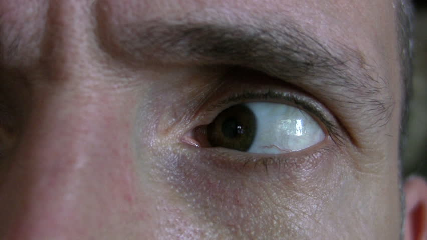 Paranoid Eye Looking Right, Left, Stock Footage Video (100% Royalty ...
