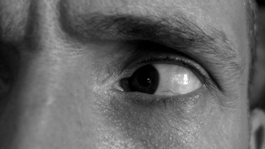 Paranoid Eye Looking Right, Left, Stock Footage Video (100% Royalty ...