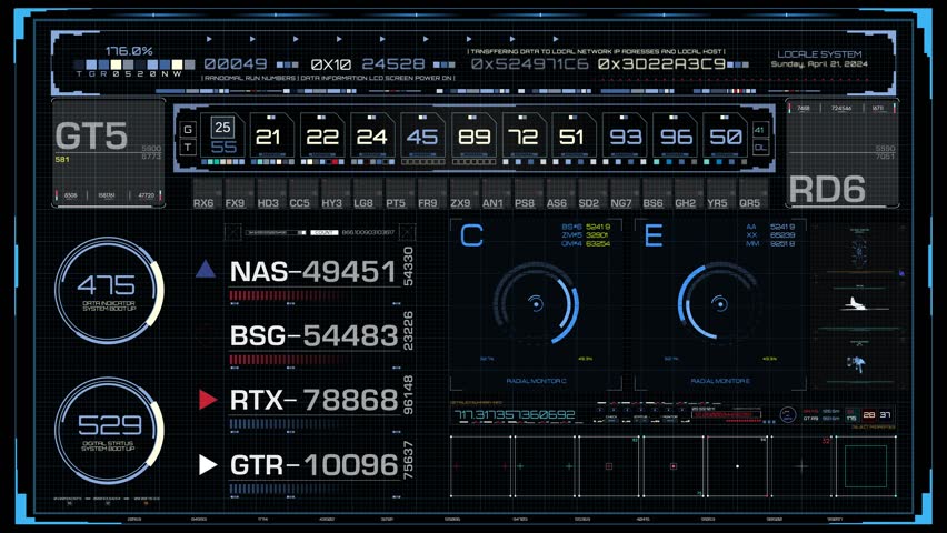 timecode interface status screen hud concept Stock Footage Video (100% ...