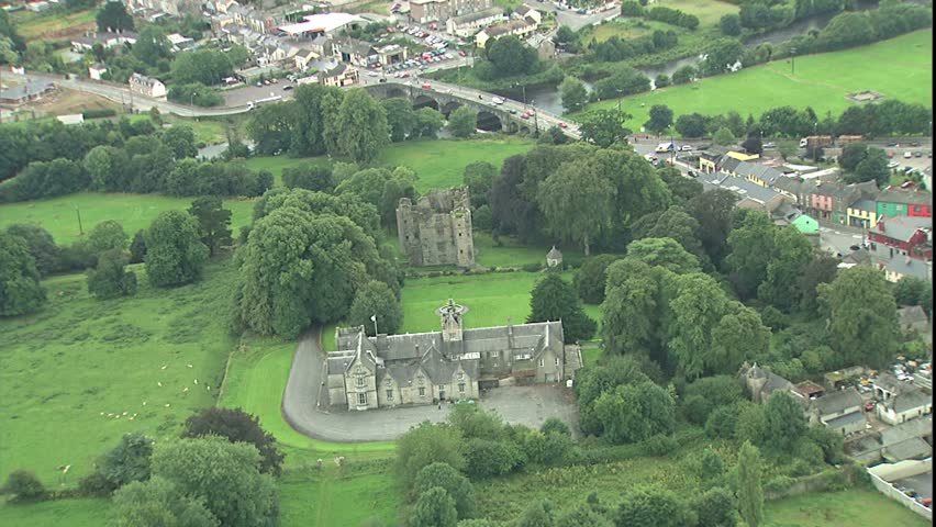 aerial view mallow castle town Stock Footage Video (100% Royalty-free ...