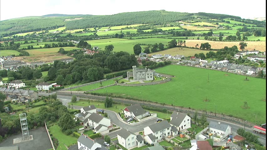 Aerial View Near Trim Castle Stock Footage Video (100% Royalty-free ...