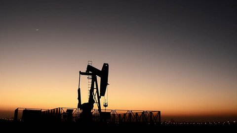 Oil Pump Rocker Industrial Area Heavy Stock Footage Video (100% Royalty ...