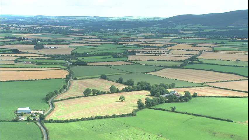 aerial irish farmland Stock Footage Video (100% Royalty-free) 2272673 ...