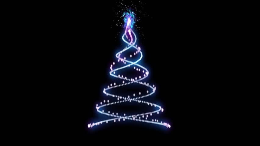 Light Christmas Tree Animation Graphics Stock Footage Video (100% ...