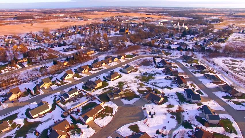 New Neighborhoods, Suburbs, Showing Growth Stock Footage Video (100% ...