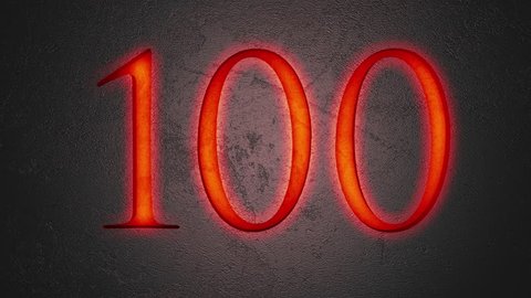 Engraved Number 100 Shining On Stone Stock Footage Video (100% Royalty ...