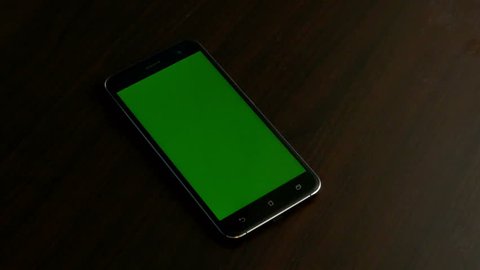 Smartphone Iphone Mockup Green Screen Front Stock Footage Video (100% ...