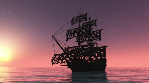 Vector Logo Sailing Ship Back View Stock Vector (Royalty Free ...