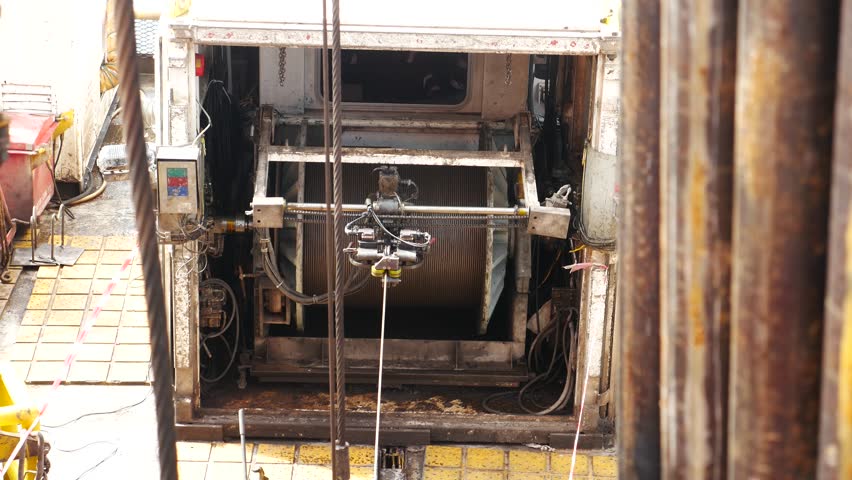 open hole wireline logging unit running Stock Footage Video (100% ...