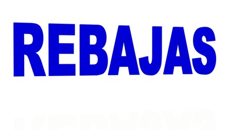 Animated 3d Bouncing Blue Rebajas Sign Stock Footage Video (100% ...