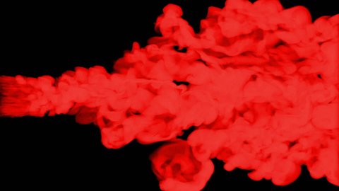 Stylized Cloud Red Ink Water Isolated Stock Footage Video (100% Royalty ...