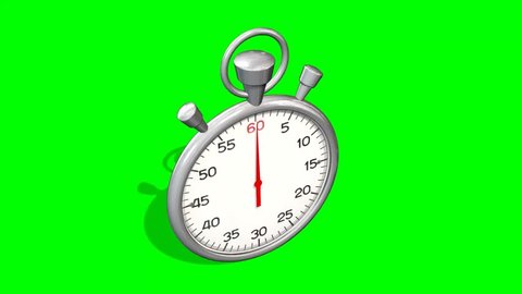 Stopwatch Loop Real Time On Green Stock Footage Video (100% Royalty ...