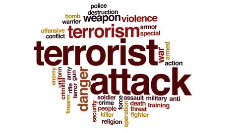 terrorist attack animated word cloud Stock Footage Video (100% Royalty ...