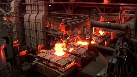 Iron Steel Works Metal Smelting Stock Footage Video (100% Royalty-free ...