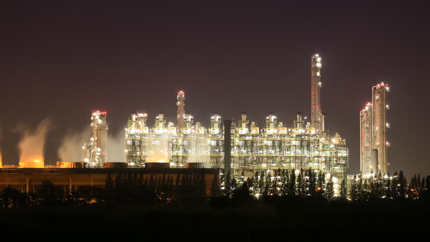 4k time-lapse oil refinery industrial plant Stock Footage Video (100% ...