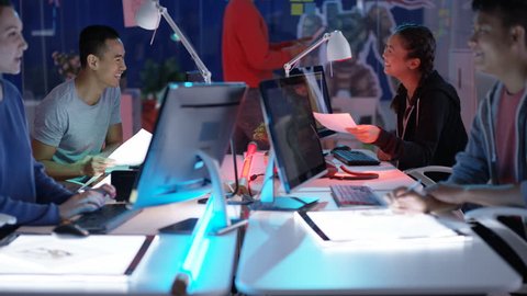 4k Young Asian Video Game Developers Stock Footage Video (100% Royalty ...