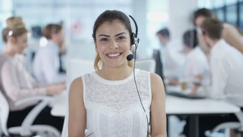 4k Friendly Customer Service Adviser Talking Stock Footage Video (100% ...