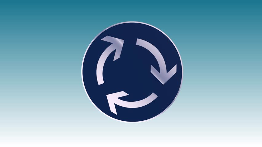 Traffic Sign of Germany, Roundabout Stock Footage Video (100% Royalty ...