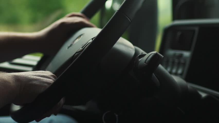 bus driver driving along road Stock Footage Video (100% Royalty-free ...