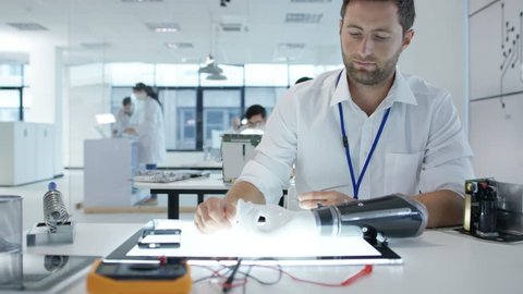 4k Electronics Engineering Team Building Testing Stock Footage Video ...