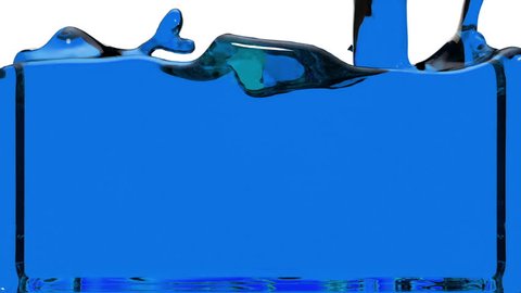 Animated Transparent Blue Paint Pouring Filling Stock Footage Video ...