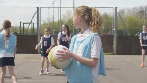 4k Portrait Young Smiling Netball Player Stock Footage Video (100% ...