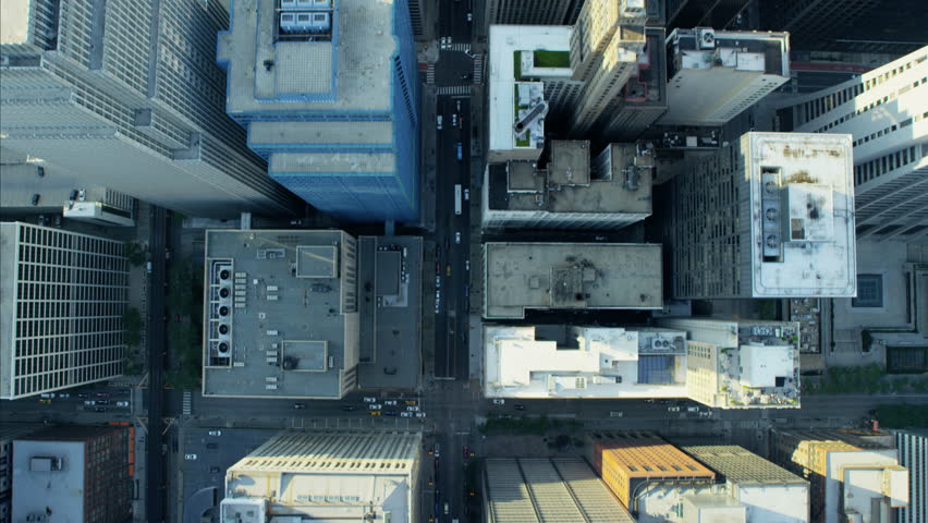 Aerial Vertical Overhead Rooftop View Stock Footage Video (100% Royalty ...