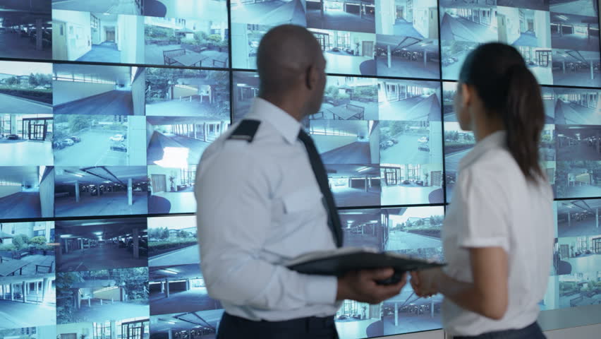 4k Portrait Smiling Security Officers Stock Footage Video (100% Royalty ...