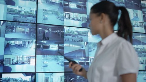 4k Portrait Smiling Security Officers System Stock Footage Video (100% ...