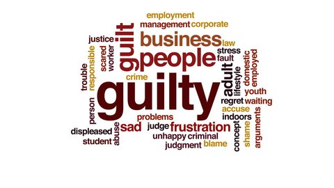 Guilty Animated Word Cloud Text Design Stock Footage Video (100% ...