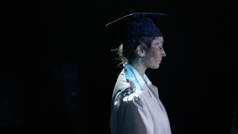 4k Smiling University Graduate Scene Night Stock Footage Video (100% ...