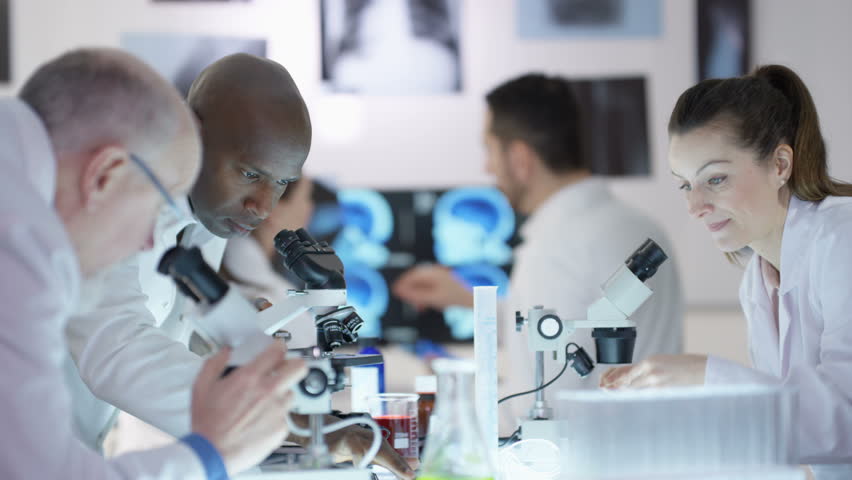 4k Happy Scientific Research Team Stock Footage Video (100% Royalty ...