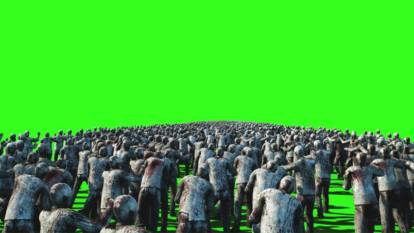 A Large Crowd of Zombies. Stock Footage Video (100% Royalty-free ...