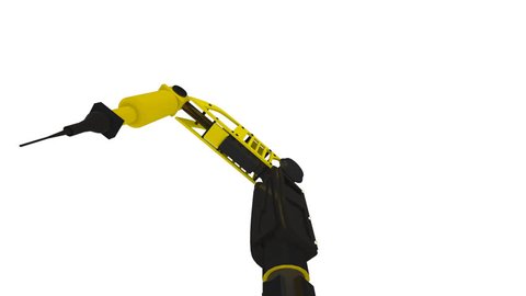Yellow Robot Arm Industry Isolated Included Stock Photo (Edit Now ...
