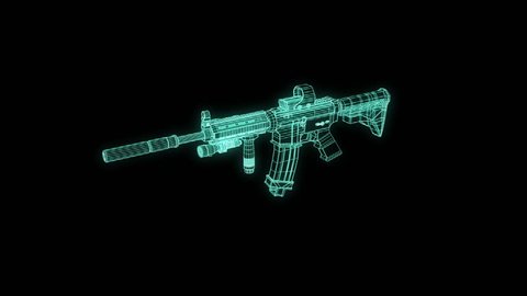 Hologram Sniper Rifle Holographic Projection Weapons Stock Vector ...