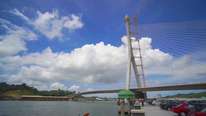 Muara,brunei-nov 12,2016:construction of the Sungai Stock Footage Video ...