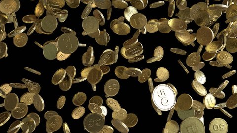Falling Coins Animation Falling Coins Stock Footage Video (100% Royalty ...