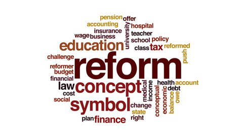 reform animated word cloud text design Stock Footage Video (100% ...