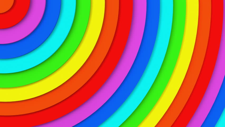 rainbow concentric circles seamless loop smooth Stock Footage Video ...