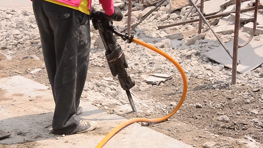 road construction pneumatic drill Stock Footage Video (100% Royalty ...