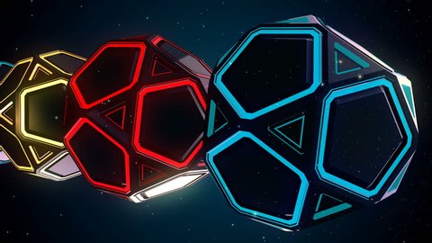 Abstract Cgi Motion Graphics Blue Background Stock Footage Video (100% ...